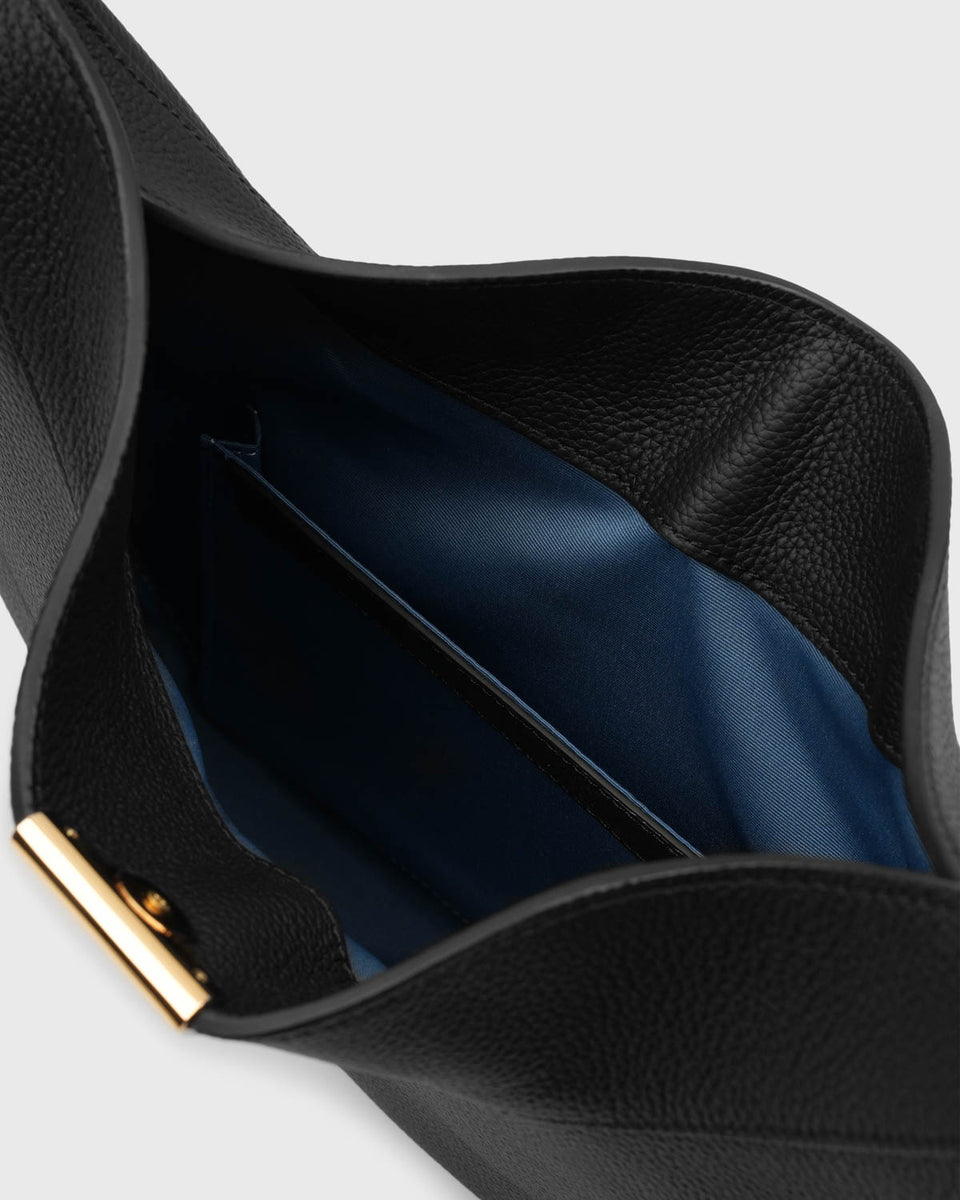 Gianna Crescent Hobo (Black) - Tocco Toscano