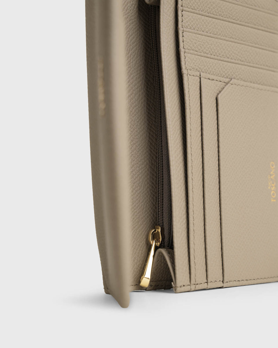 Heather Bifold Wallet (Taupe) - Tocco Toscano