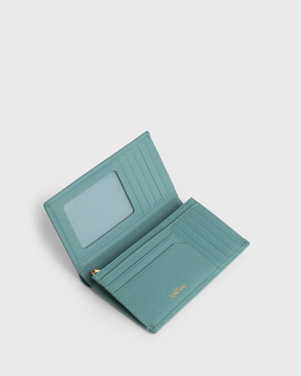 Heather Bifold Wallet (Teal) - Tocco Toscano
