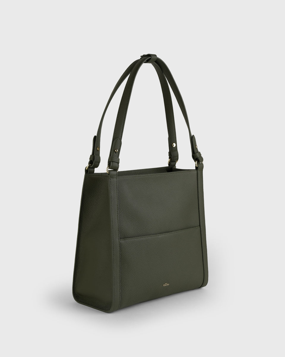 Mae Boxy Tote (Olive) - Tocco Toscano