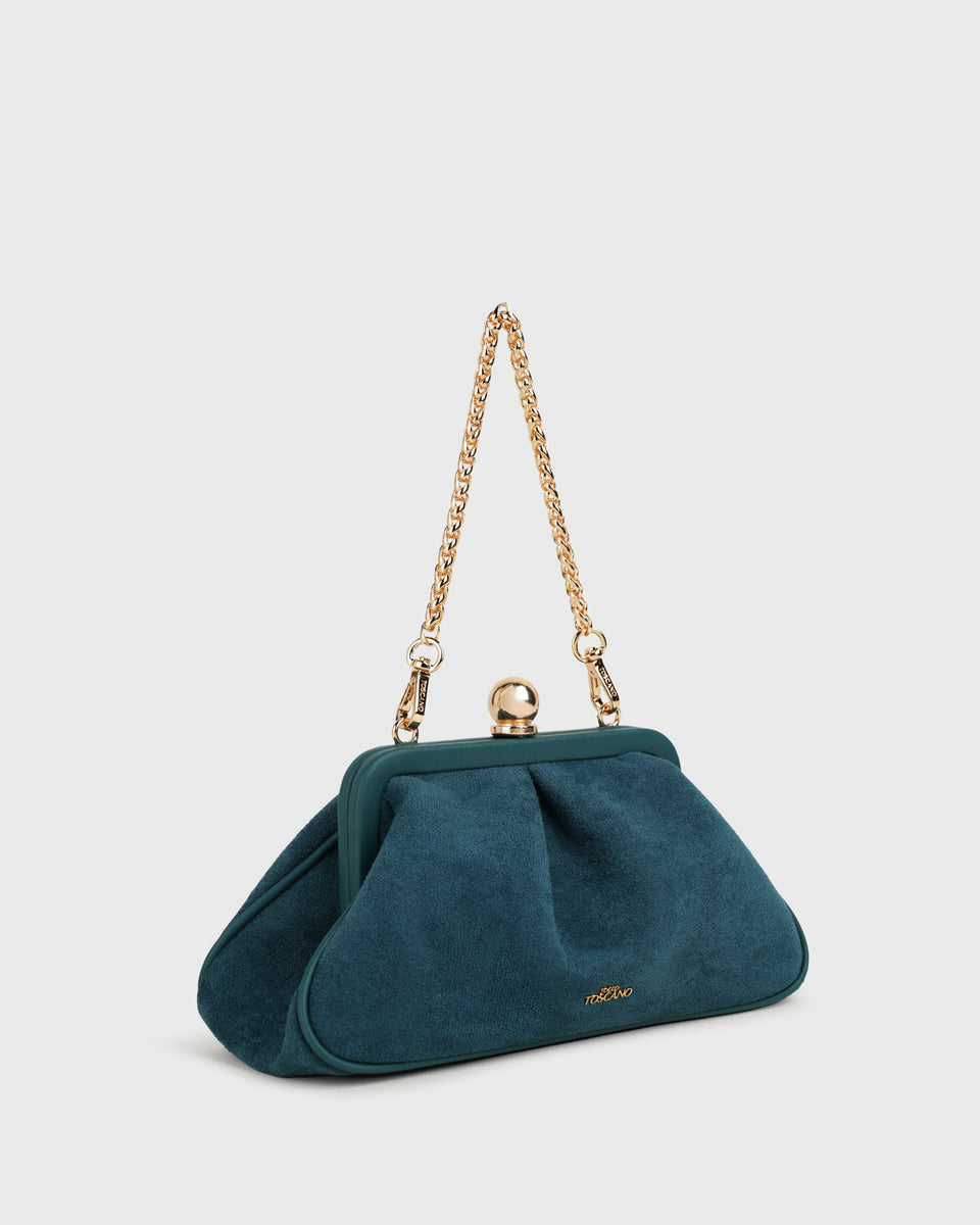 Noemi Clutch (Crystal Teal) - Tocco Toscano