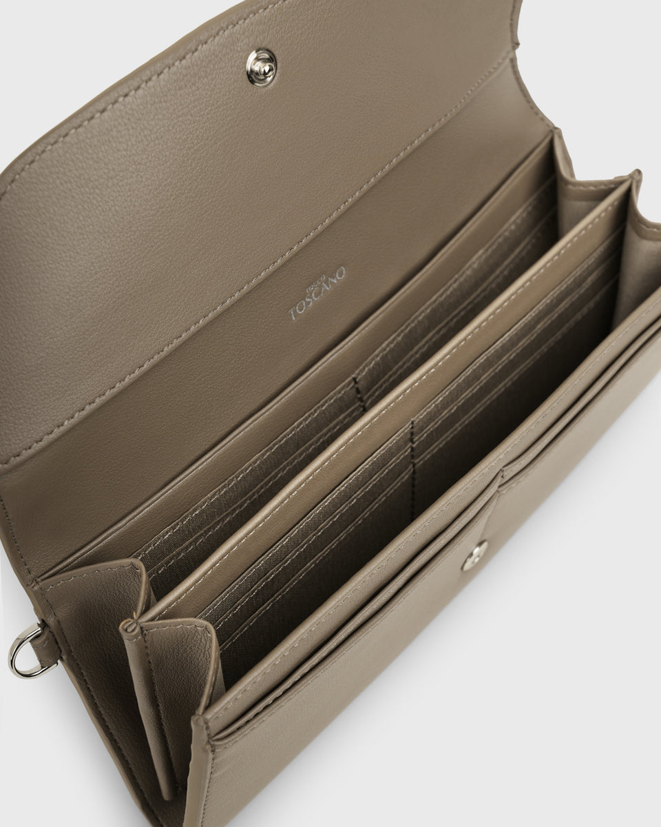 Tessa Long Wallet (Mocha) - Tocco Toscano